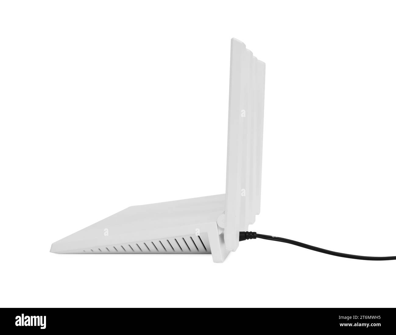 One modern Wi-Fi router isolated on white Stock Photo - Alamy