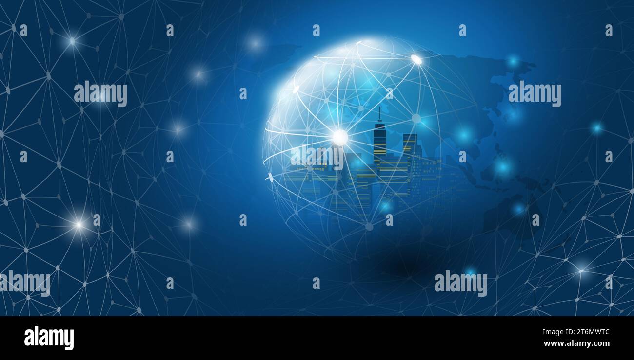 Futuristic Smart City, IoT and Cloud Computing Design Concept with ...