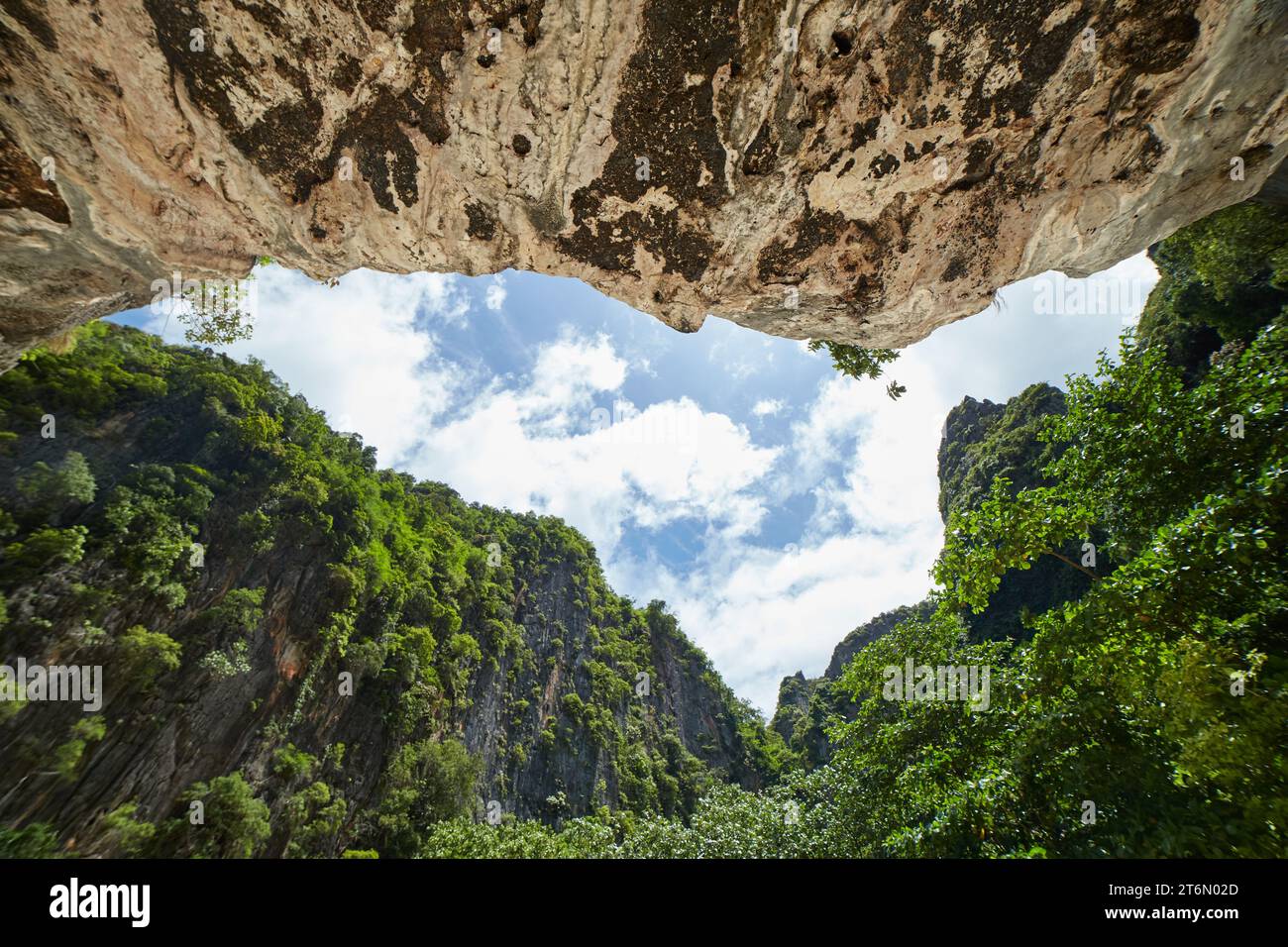 The stunning Loh Samah Bay near Maya Bay on Phi Phi Island, southern ...