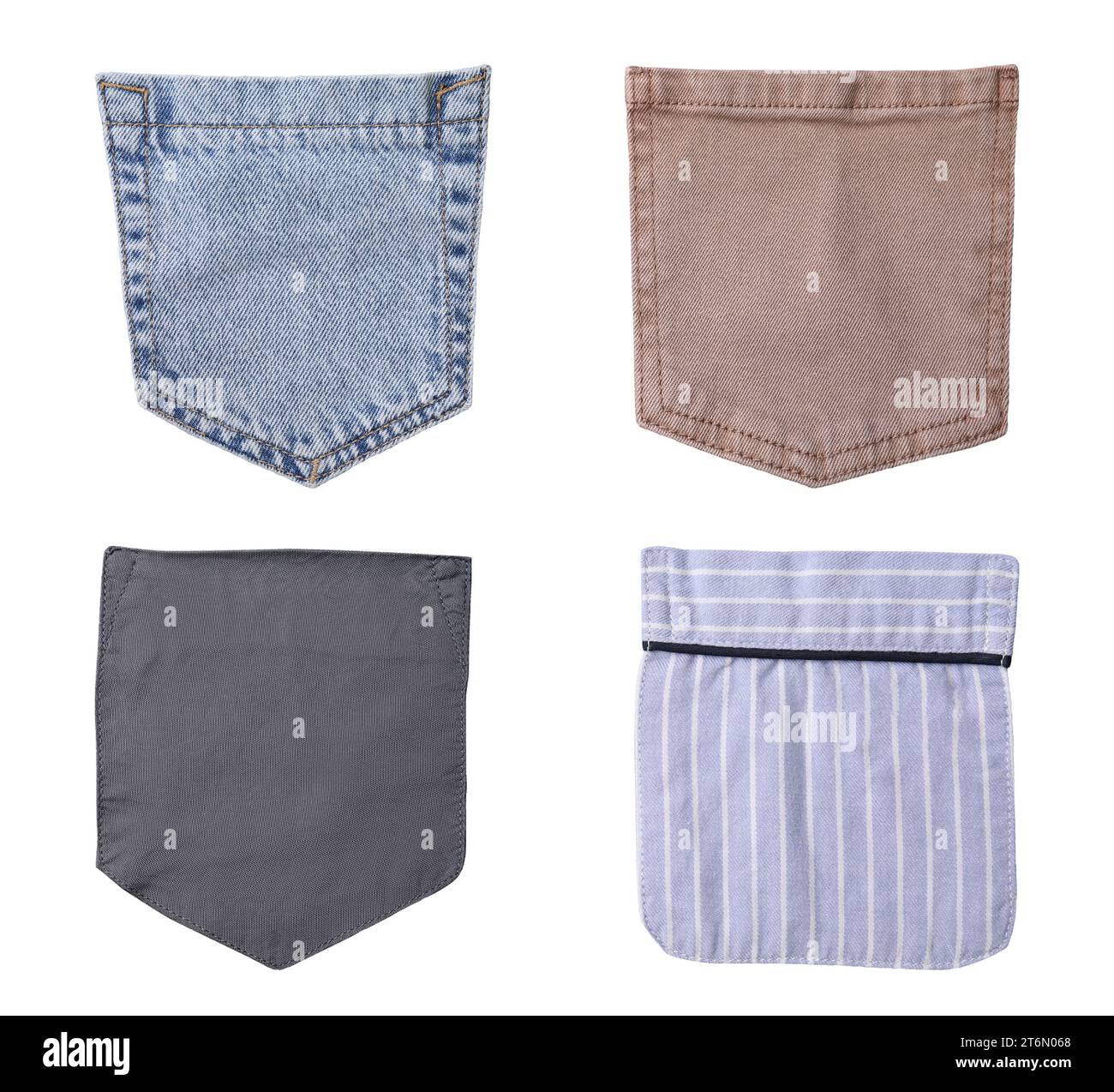 Many different pockets isolated on white, collection Stock Photo - Alamy