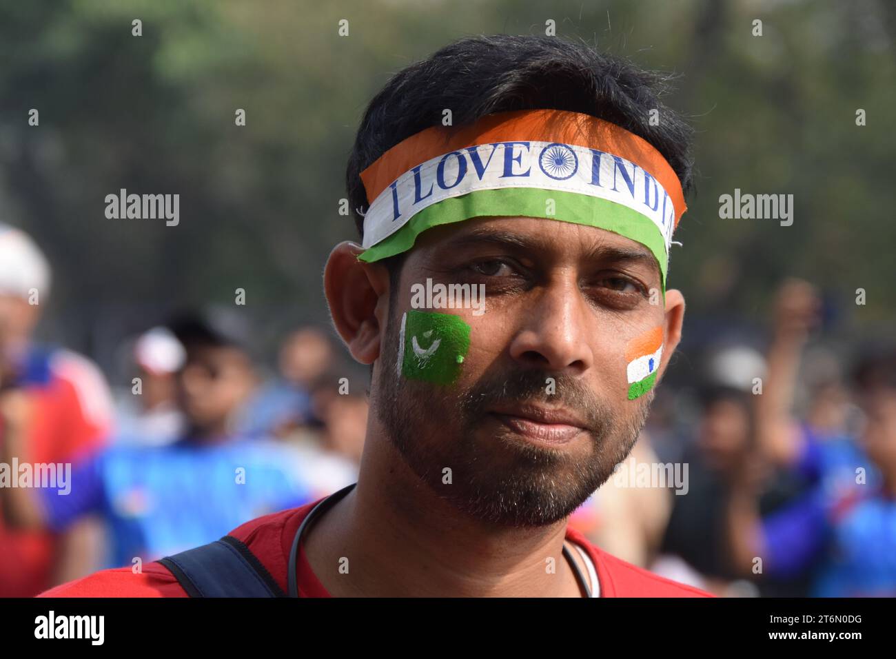 Cheerful spectators entering into the Eden Gardens stadium in Kolkata ...