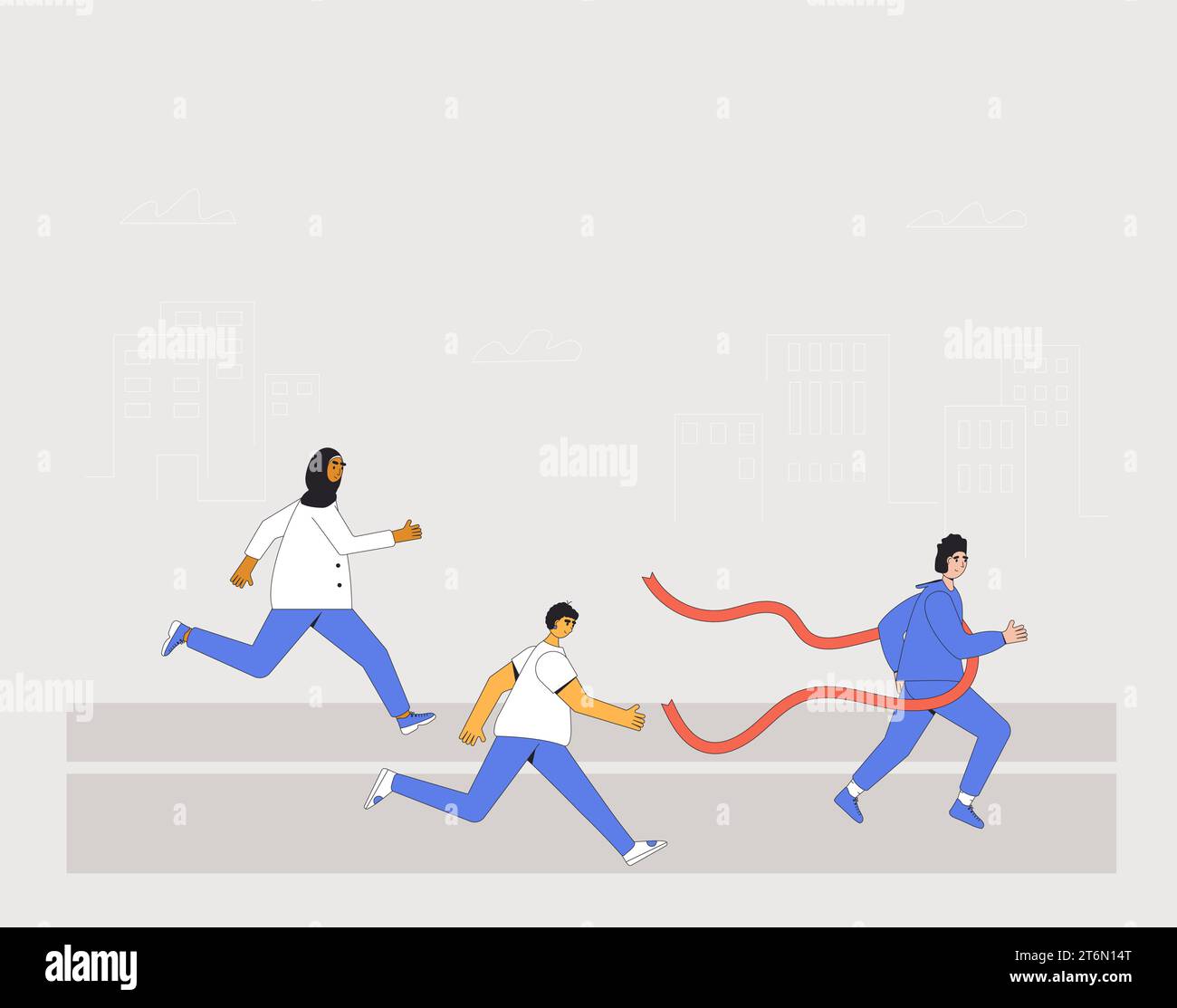 Runners finish line diverse hi-res stock photography and images - Alamy