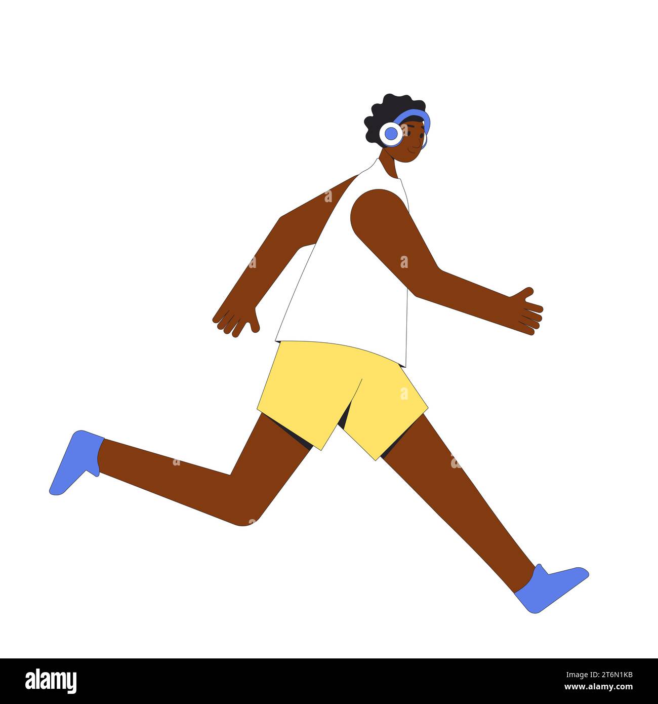 Running man isolated on white background. Participation in sports races ...