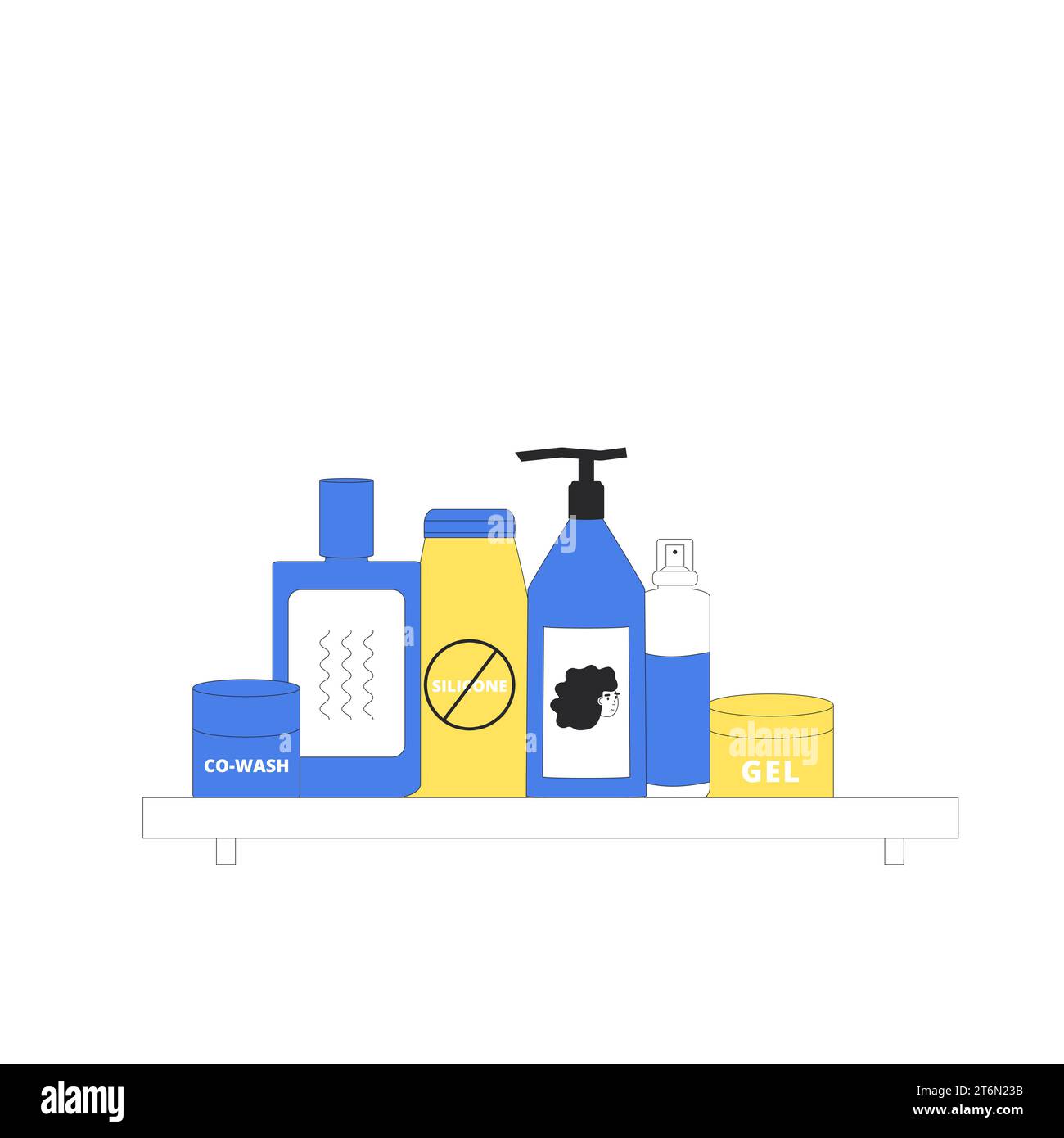 Curly girl method. Cosmetics products for wavy, curl, coils, afro ...