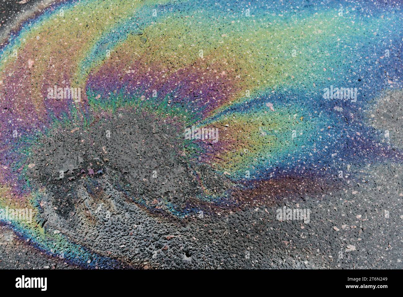 Asphalt background gasoline pollution road stain iridescent Stock Photo ...
