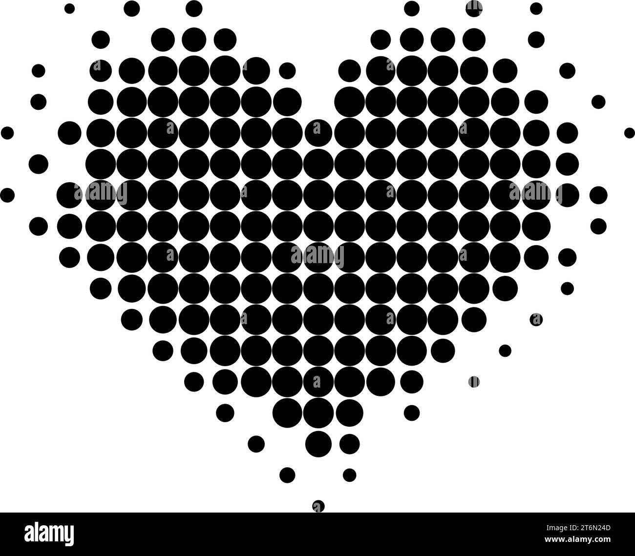 Halftone heart with pattern. Halftone valentine day love symbol. Pop ...
