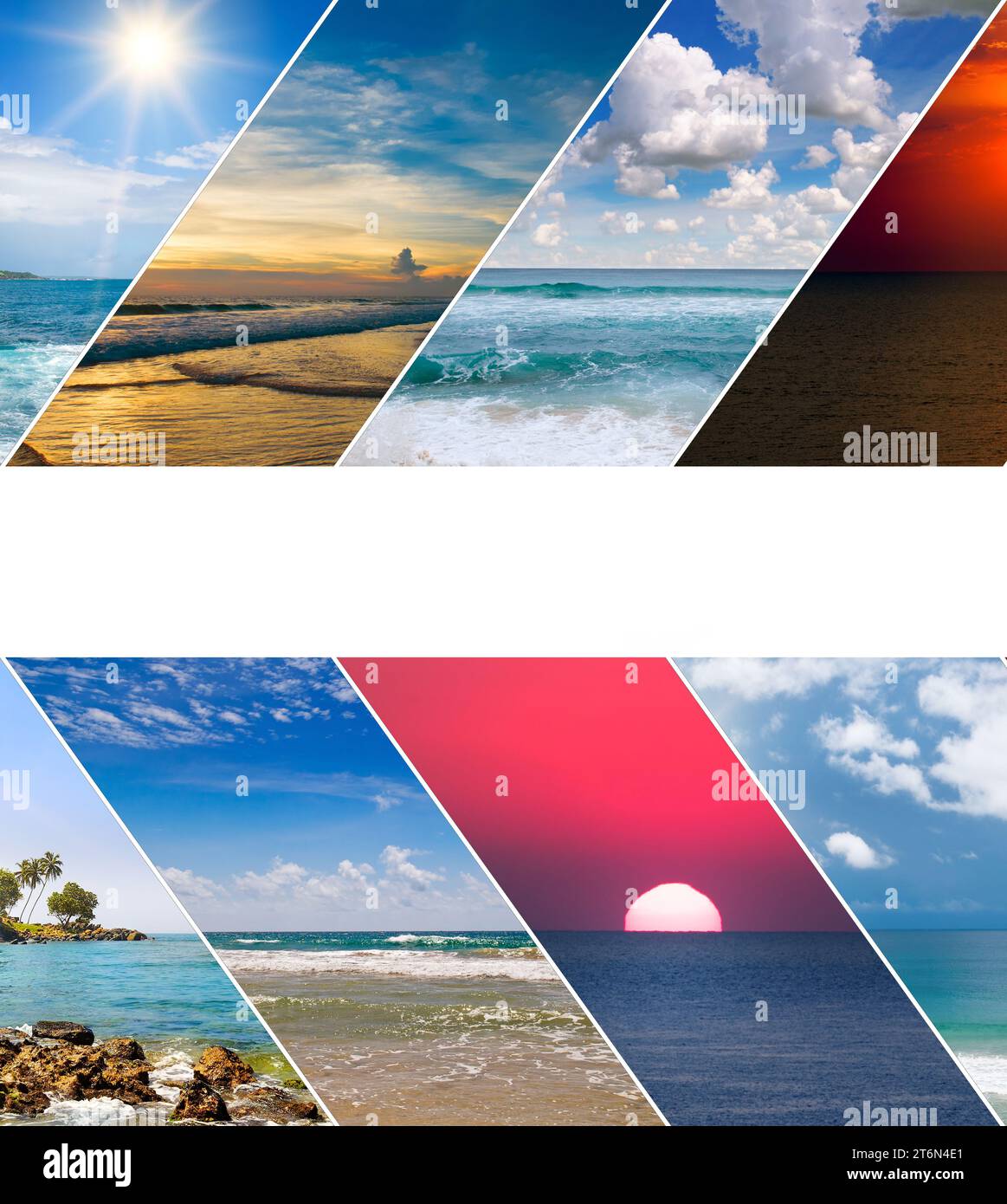 Photo collage tropical beach palm hi-res stock photography and images ...