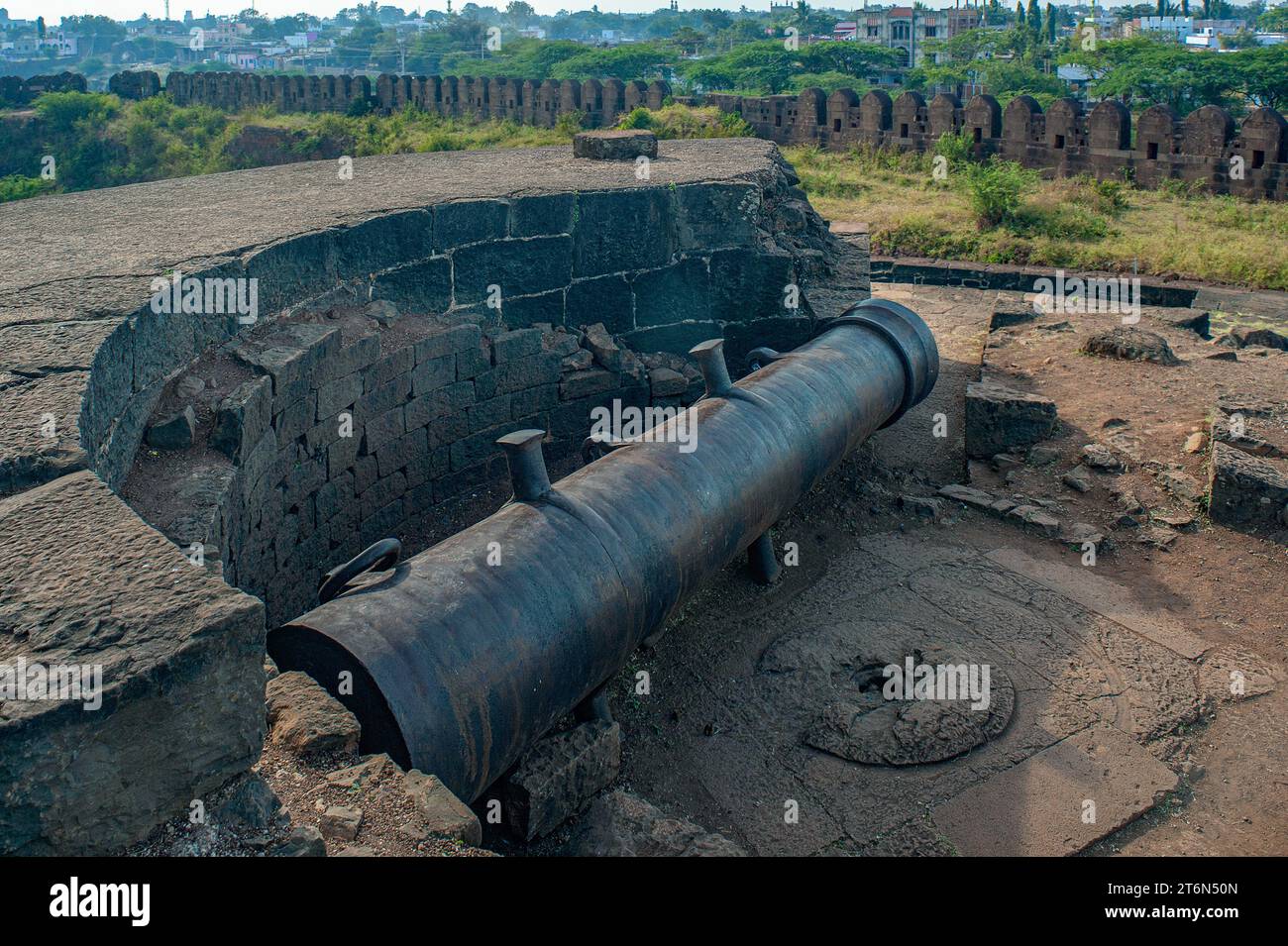 12 23 2010 Vintage big gun Badi Tope of Bidar Fort the capital of ...