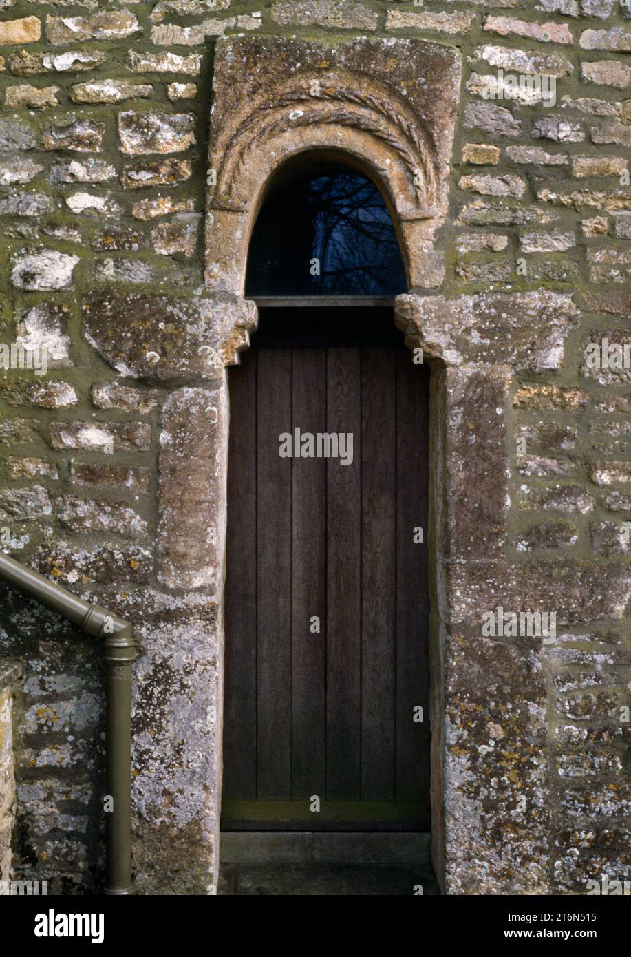 View SSE of a narrow Anglo-Saxon doorway in the N wall of the nave of ...