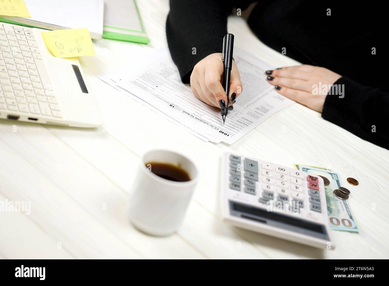 Accountant fill American tax form 1040 Individual income tax return in ...