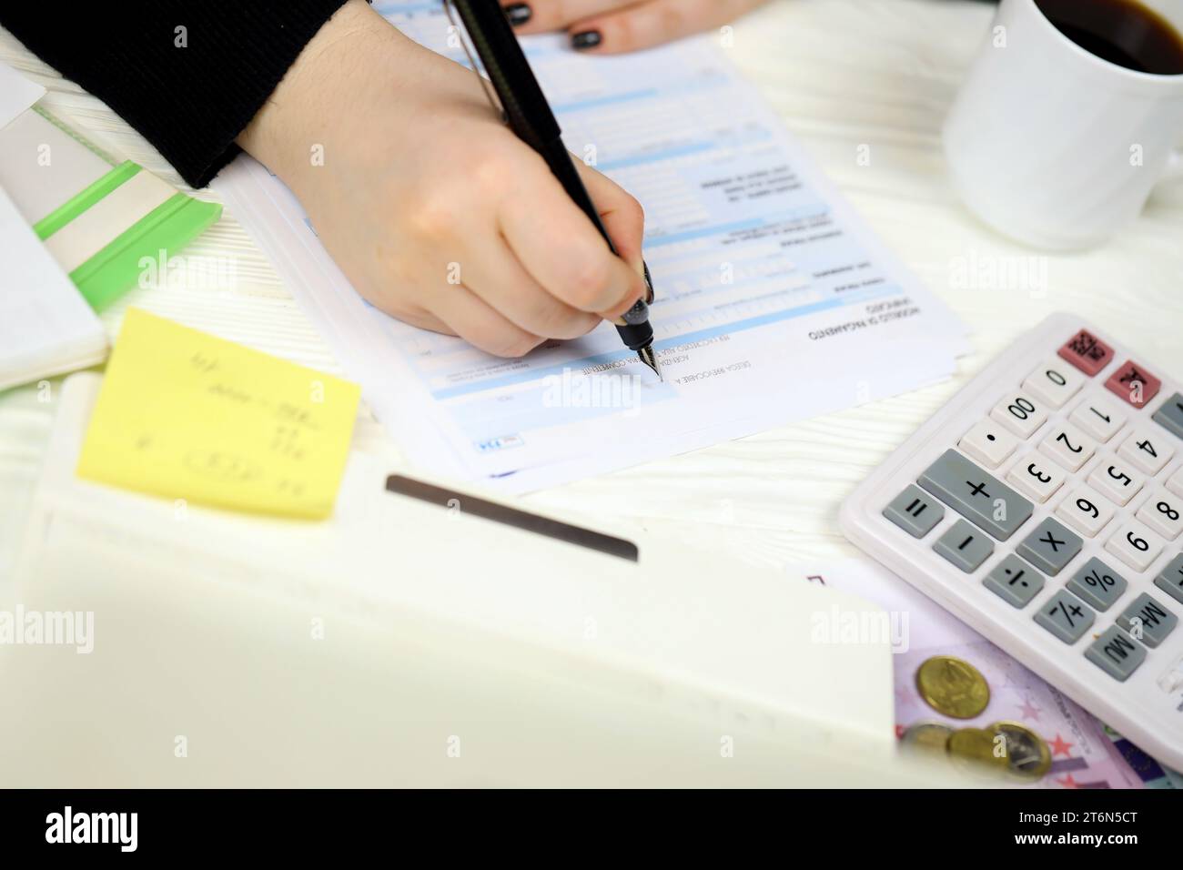 Accountant fill italian tax form F24 Unified payment model in end of ...