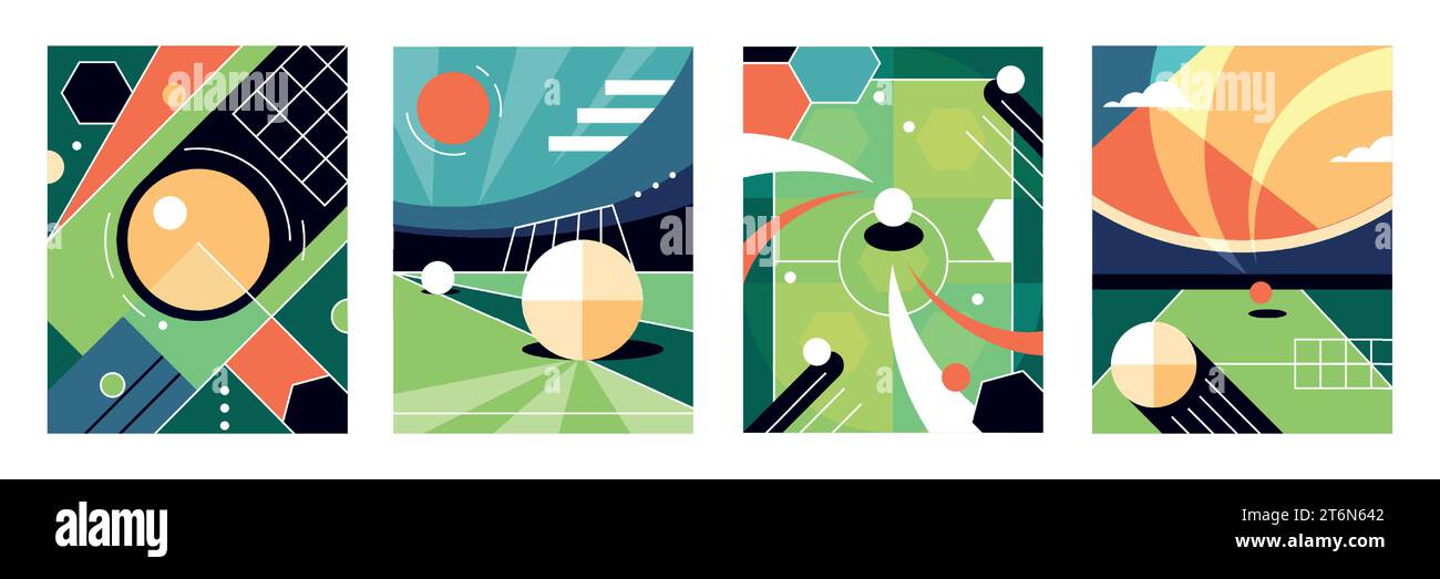 Soccer background. Sport field, abstract stadium, ball and goal ...