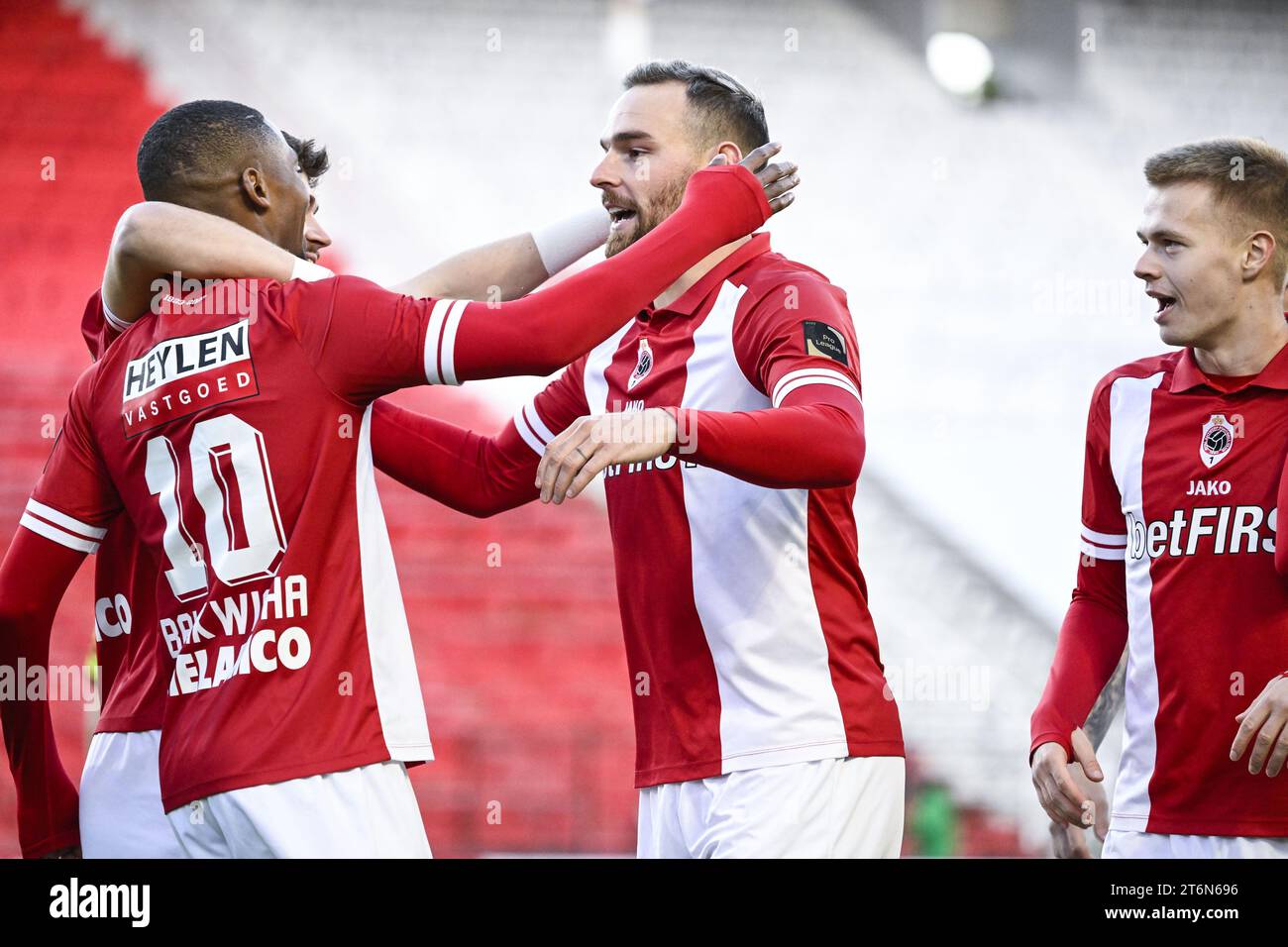 Antwerp's Vincent Janssen celebrates after scoring during a soccer ...