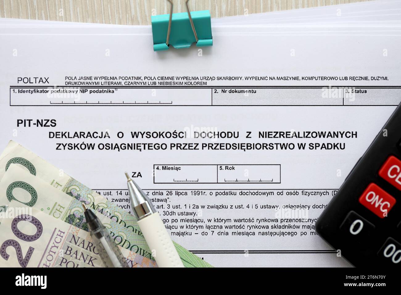Declaration of income amount from unrealized profits obtained by ...
