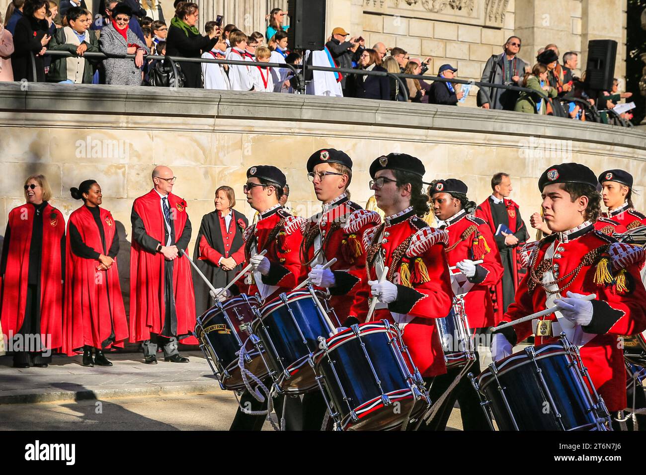 London, UK 11th Nov 2023. Participants as the parade passes St Paul's ...