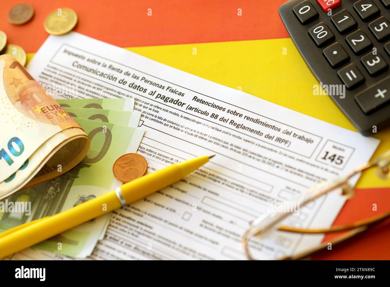 Modelo 145 spanish tax form dedicated to personal income tax IRPF for ...