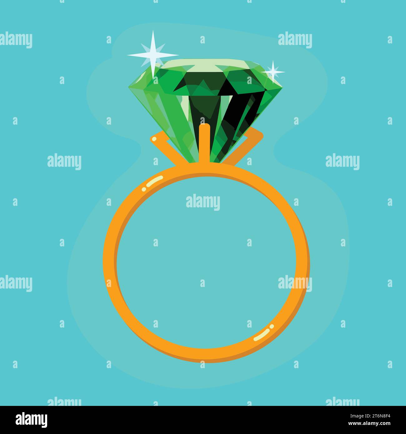 Emerald Ring, jewelry, vector illustration Stock Vector Image & Art - Alamy