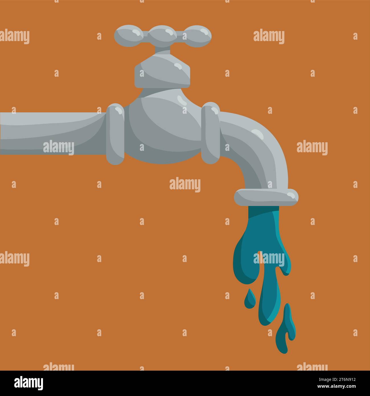 Faucet water flow on Stock Vector Images - Alamy