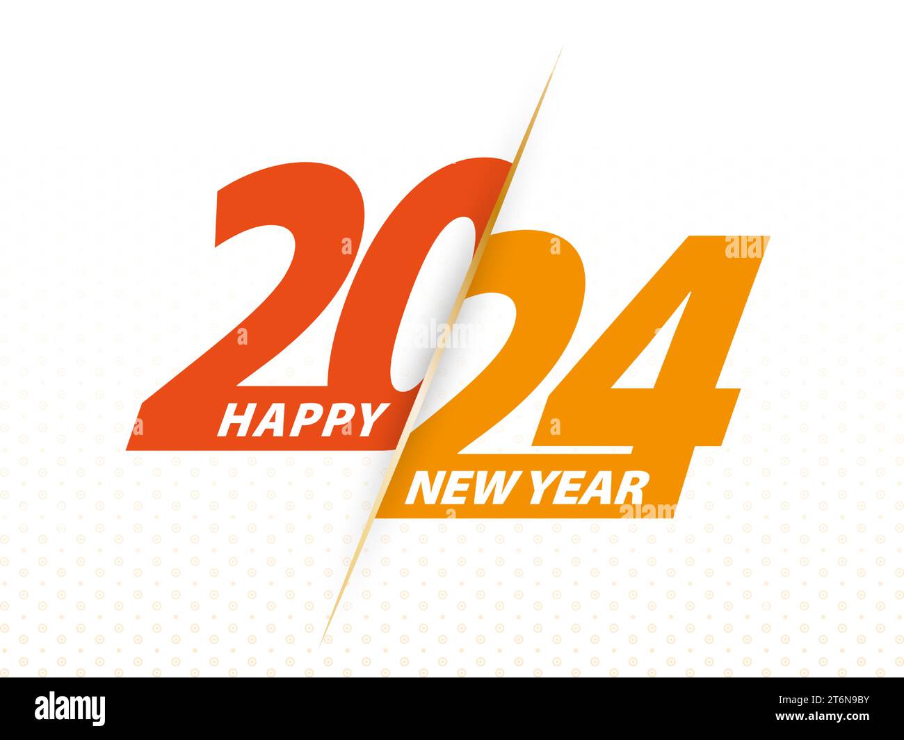 Happy New Year 2024, vector greeting illustration 2024 orange text ...