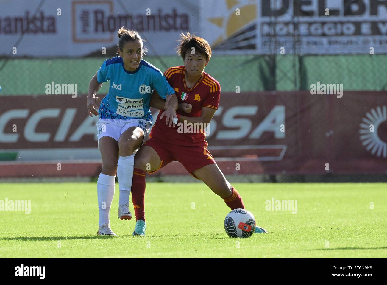 Moeka Minami (AS Roma) Marija Banusic (Napoli Femminile); during the ...