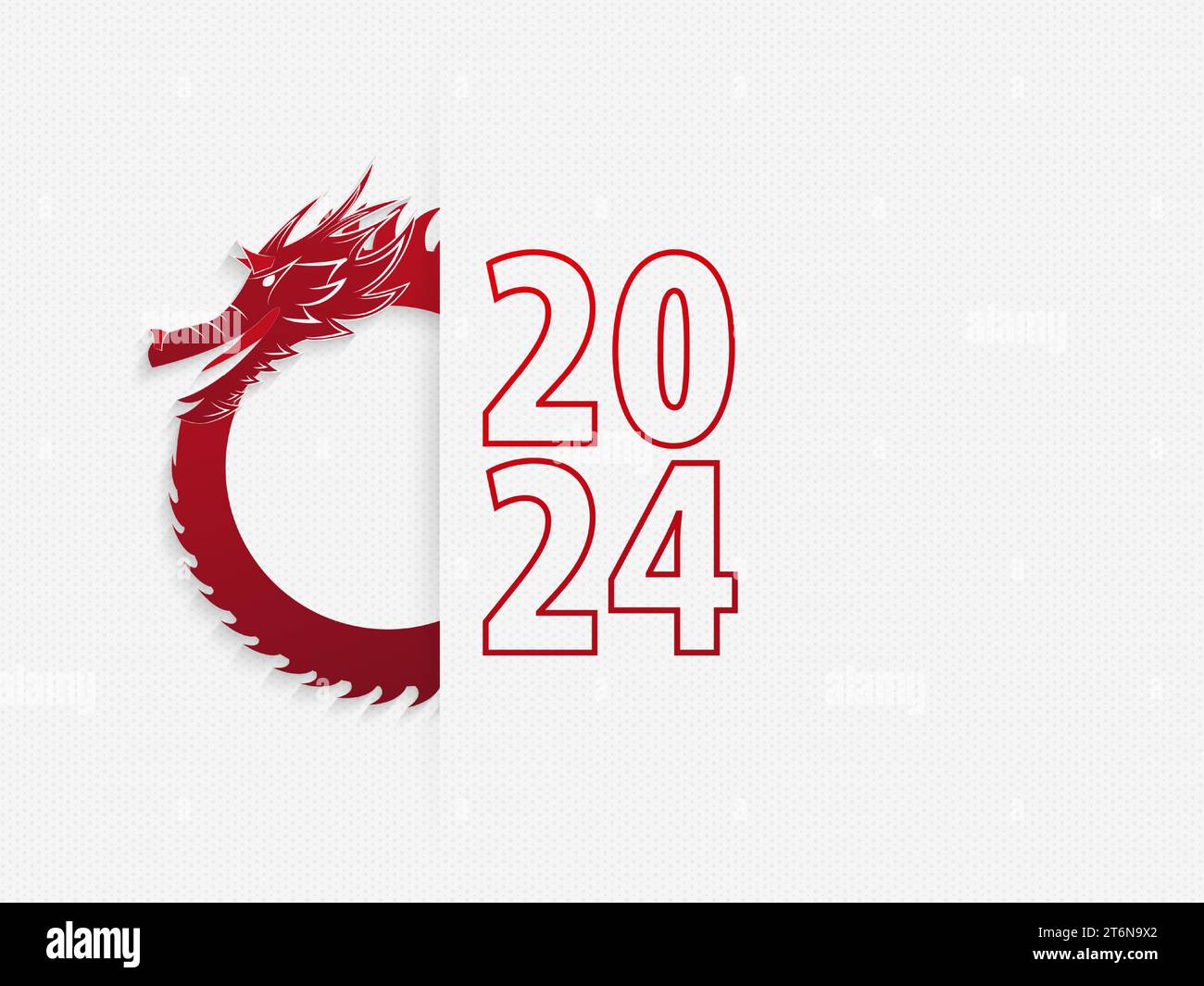 Year 2024 celebration design, head of Dragon with number 2024. Vector ...