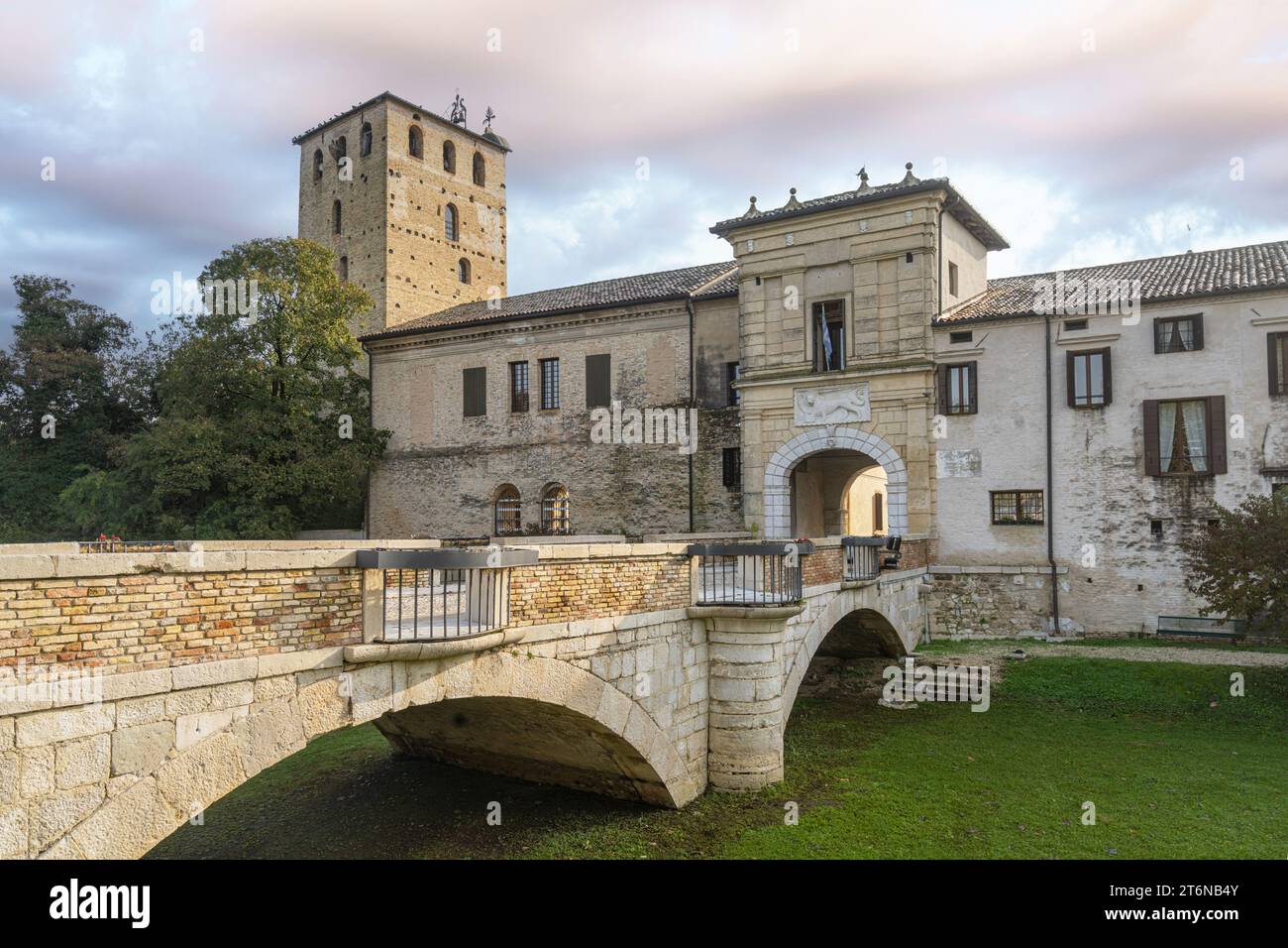 Portobuffolè, Italy. November 9, 2023. The medieval gate called Friuli ...