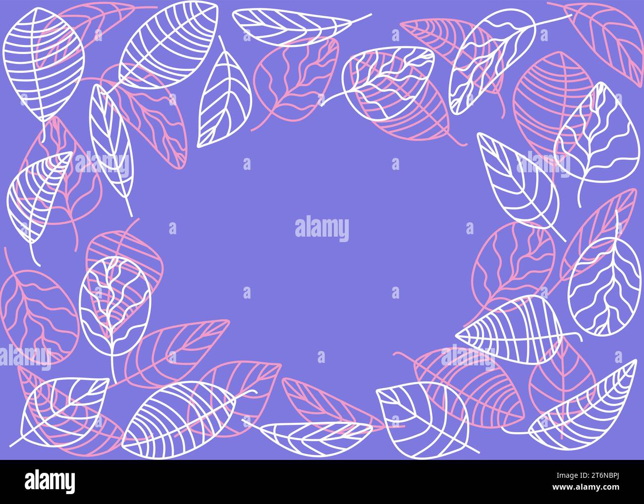 Autumn background from leaves. Lilac background from leaf outlines ...
