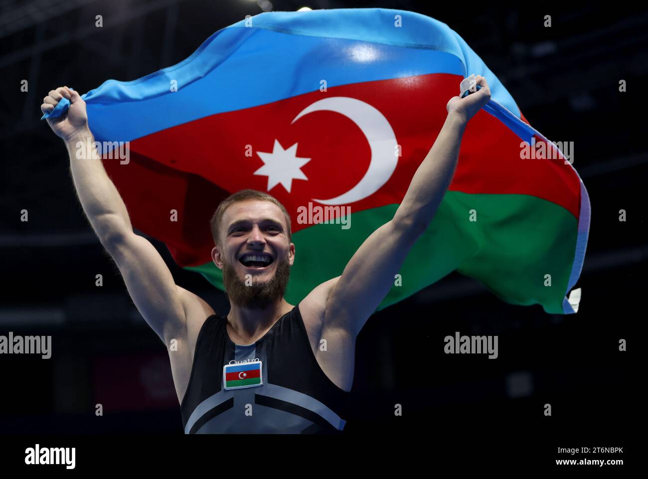 Azerbaijan’s Malkin Mikhail celebrates winning gold in the Men’s ...