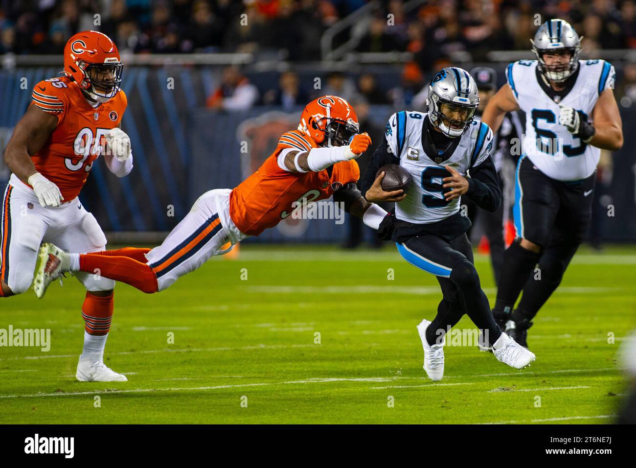 November 09, 2023: Chicago Bears #9 Jaquan Brisker chases Panthers ...