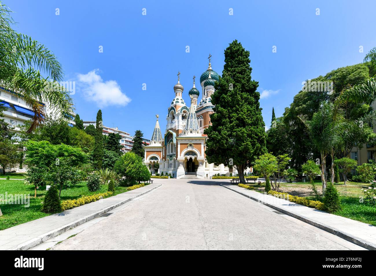 St Nicholas Orthodox Cathedral in Nice city, Cote d'Azur region in ...