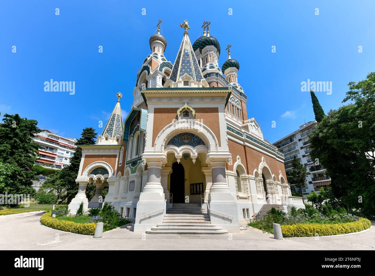 St Nicholas Orthodox Cathedral in Nice city, Cote d'Azur region in ...