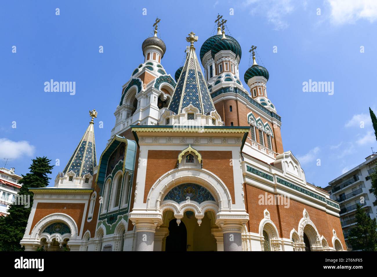 St Nicholas Orthodox Cathedral in Nice city, Cote d'Azur region in ...