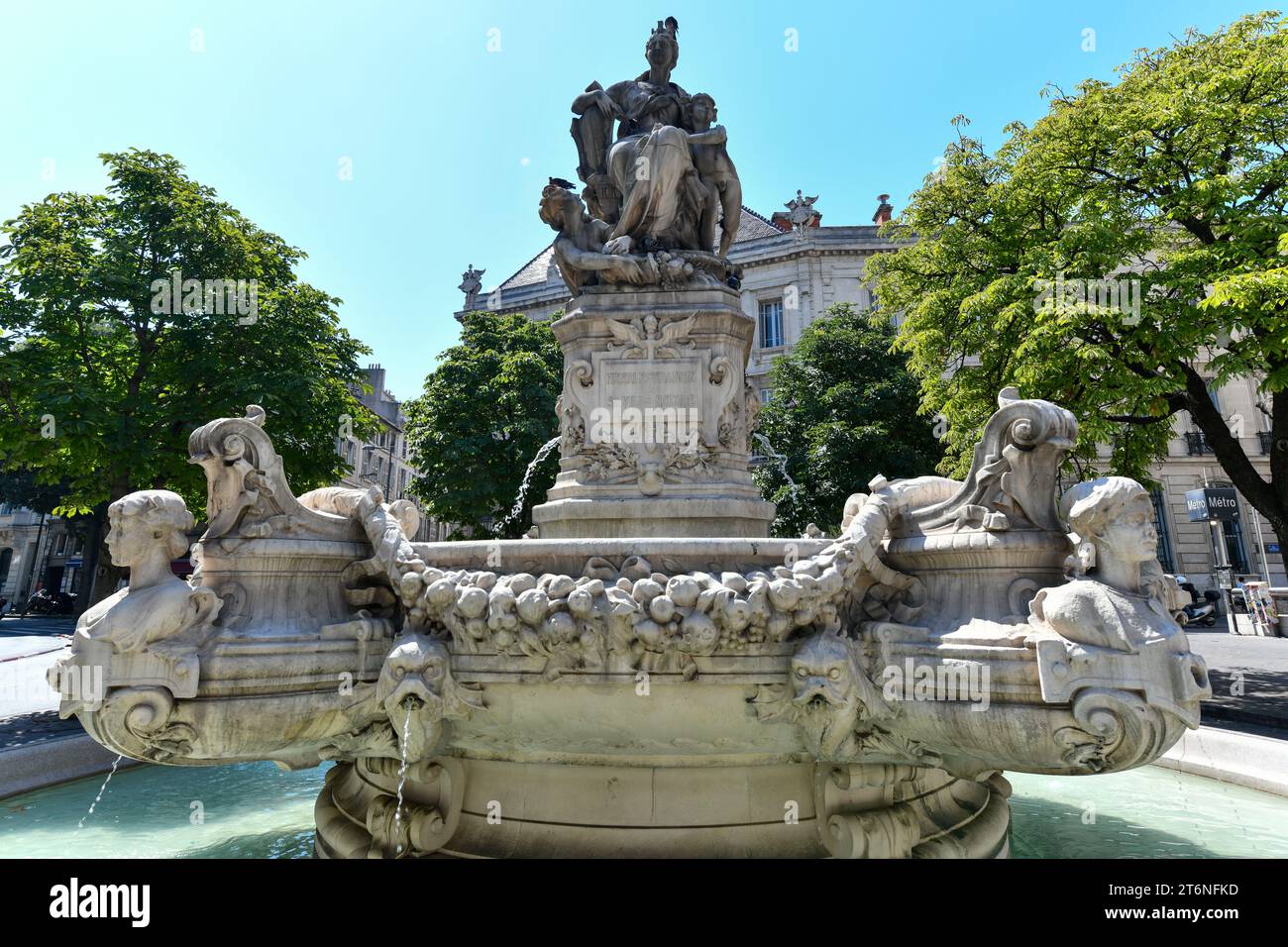 The famous Estrangin Fountain , Marseille, France. The old town of ...