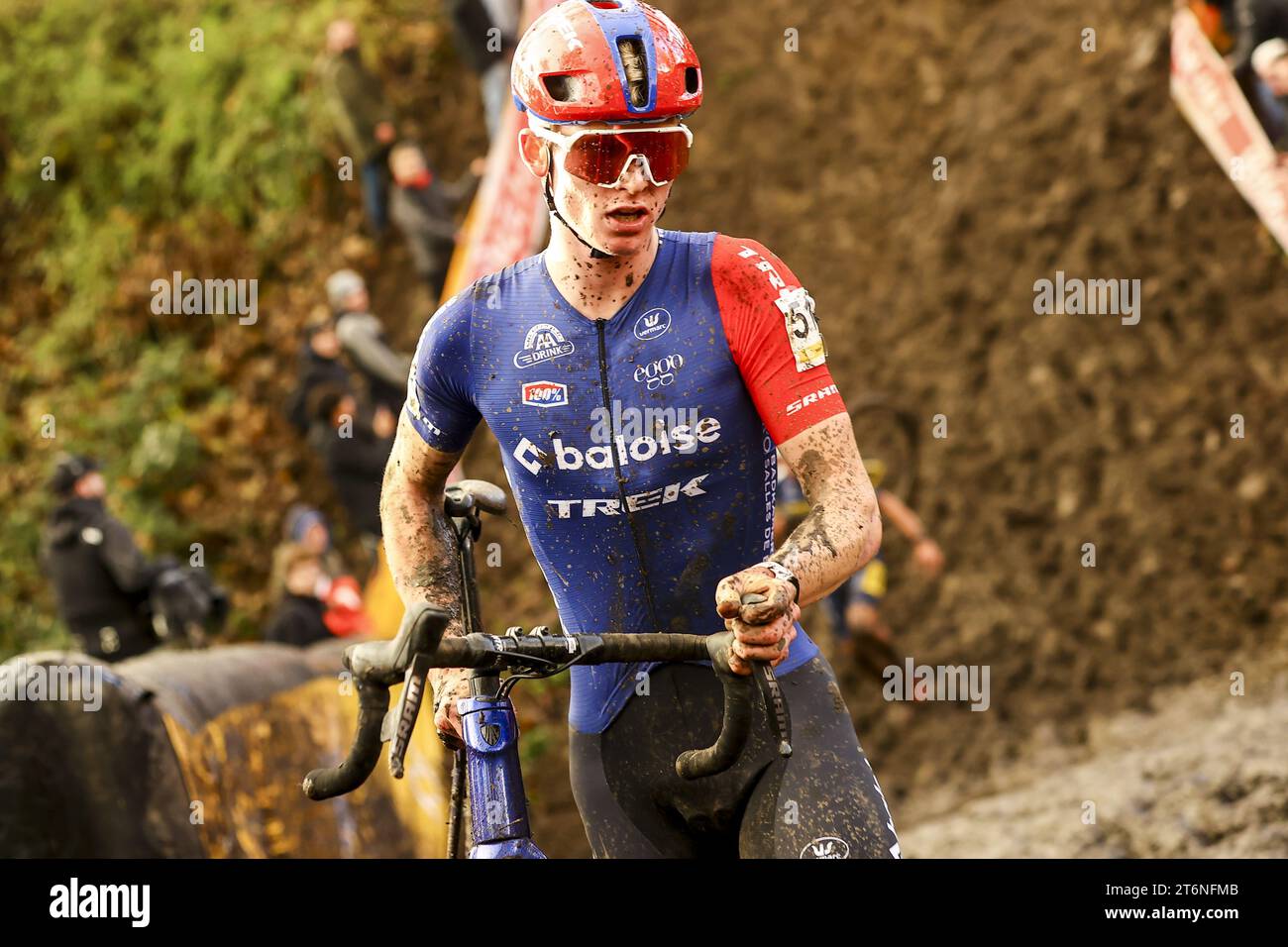 Belgian Thibau Nys pictured in action during the men's elite race at ...