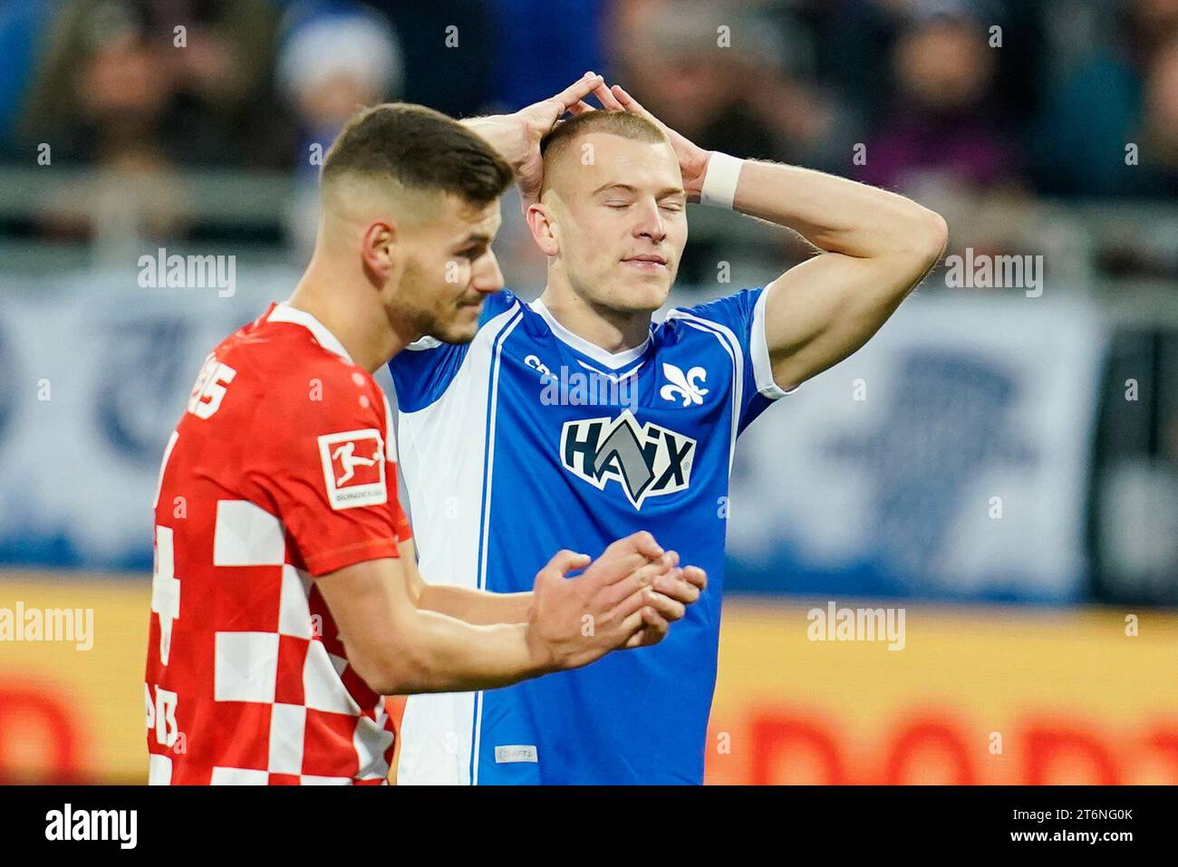 11 November 2023, Hesse, Darmstadt: Soccer: Bundesliga, Darmstadt 98 ...