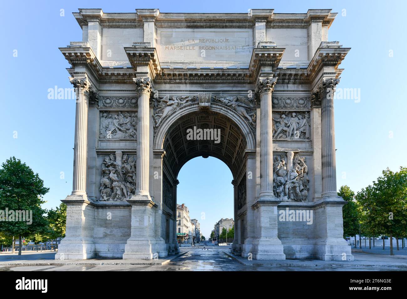 Porte d'Aix or Porte Royale is a triumphal arch in Marseille city in ...
