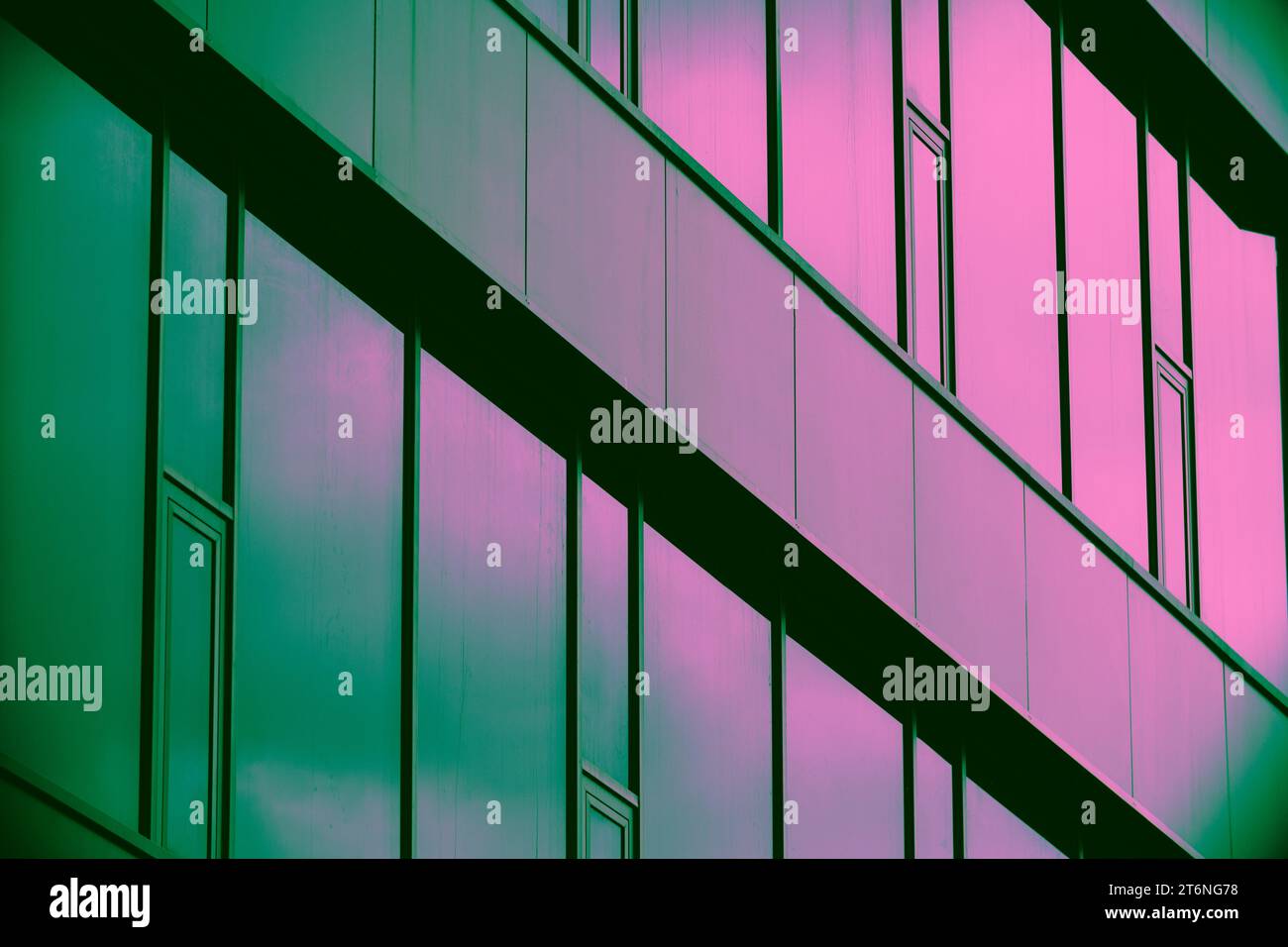 Pastel colored building exterior for a background design Stock Photo ...