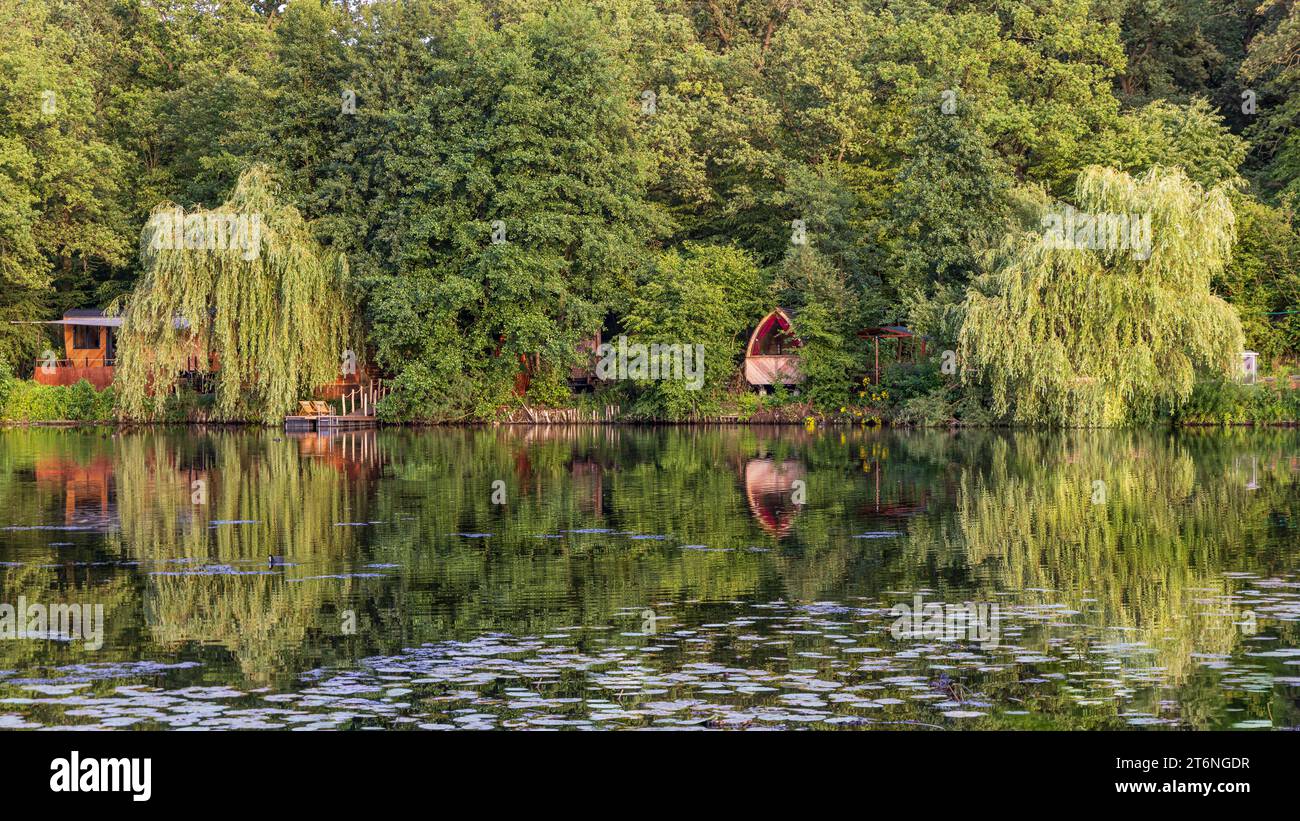 Landscape with Campsite and tiny hotel Am Waldsee in Lehrte Lower ...