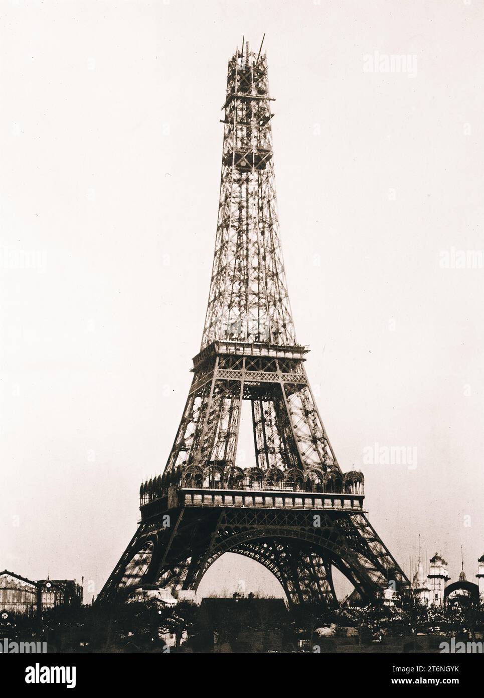 Eiffel Tower under construction, Paris, France Stock Photo - Alamy