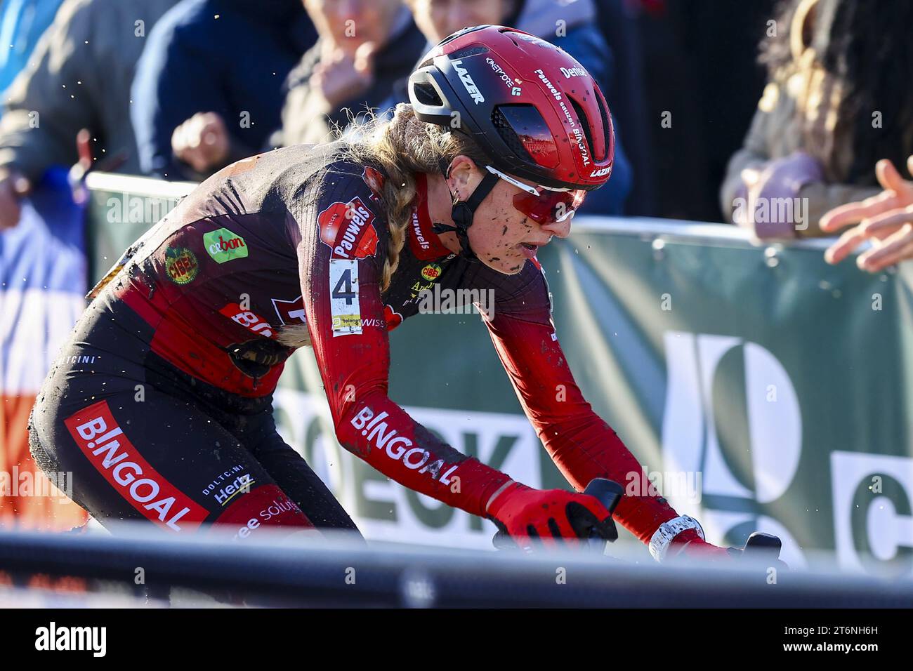 Dutch Denise Betsema pictured in action during the women's elite race ...