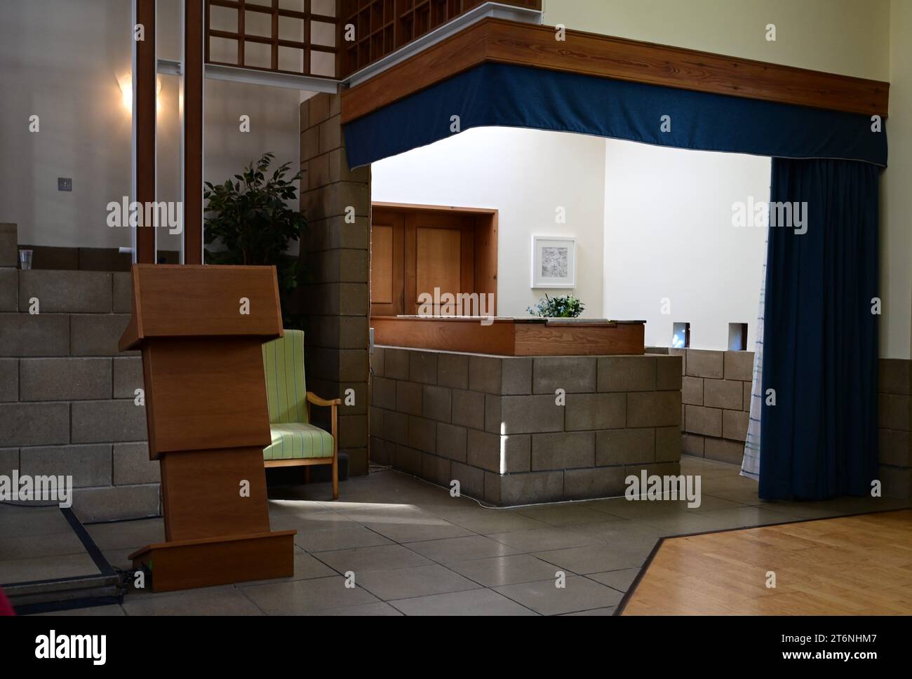 The Catafalque at a Crematorium Stock Photo - Alamy