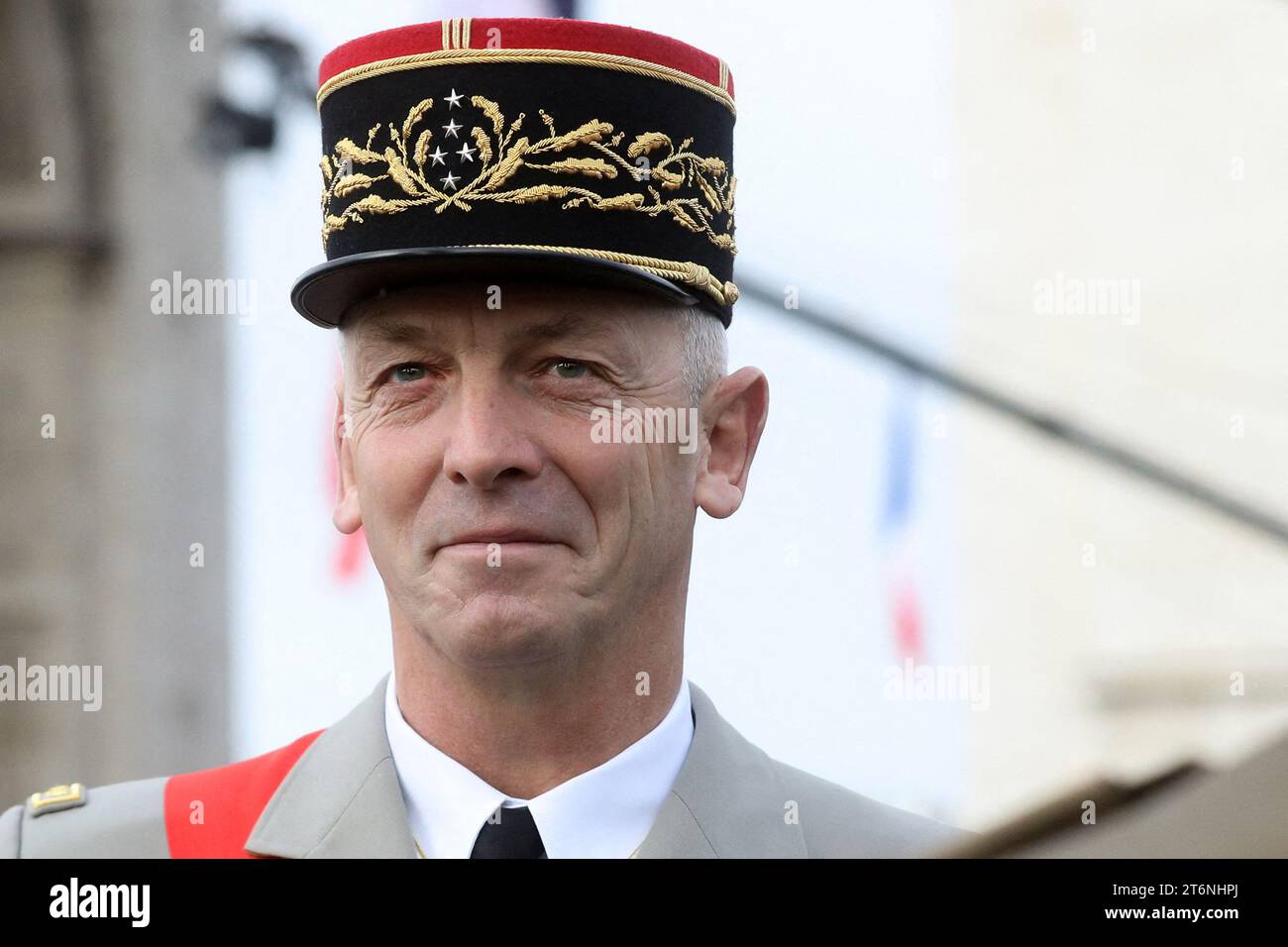 General Francois Lecointre during wreath-laying ceremony and rekindling ...
