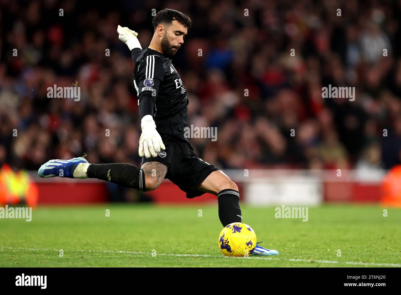 Arsenal goalkeeper David Raya during the Premier League match at the ...