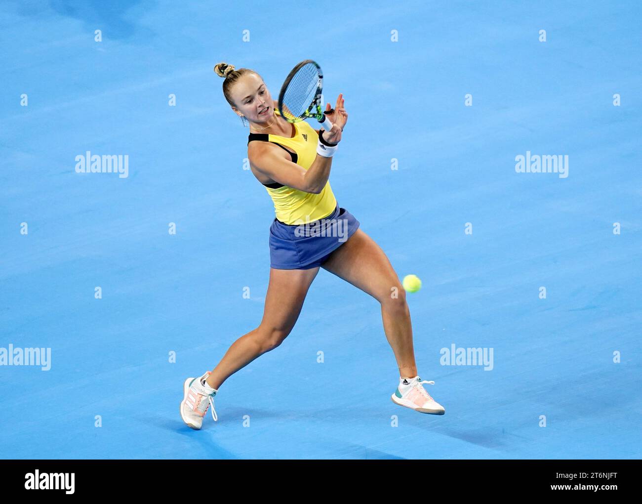 Sweden's Caijsa Wilda Hennemann in action against Great Britain's Katie ...