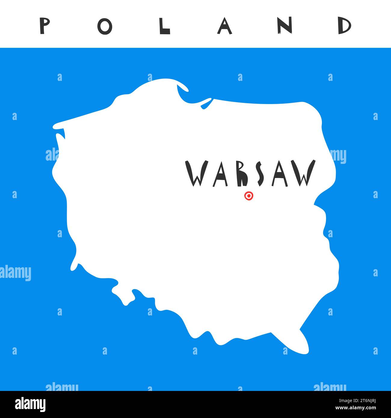 Vector Hand Drawn Stylized Map Of Poland. Travel Illustration. Republic ...