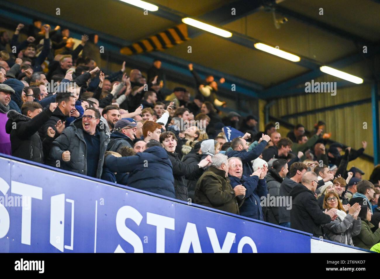 Millwall fans celebrate a goal during the Sky Bet Championship match ...