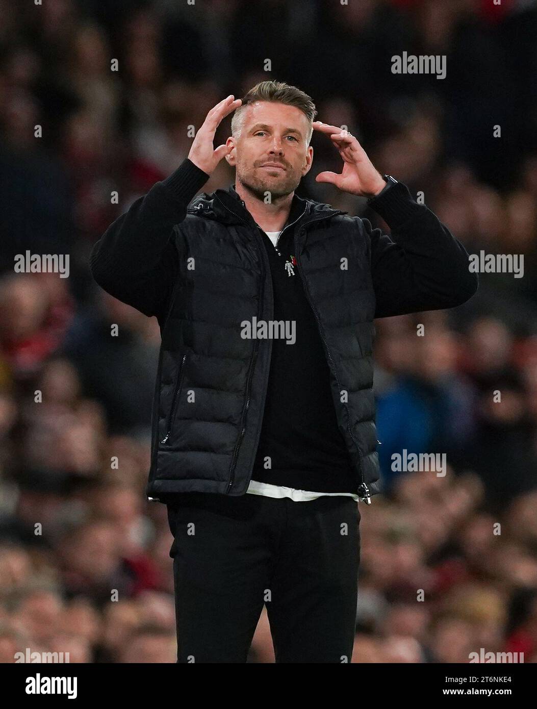 Luton Town manager Rob Edwards during the Premier League match at Old ...