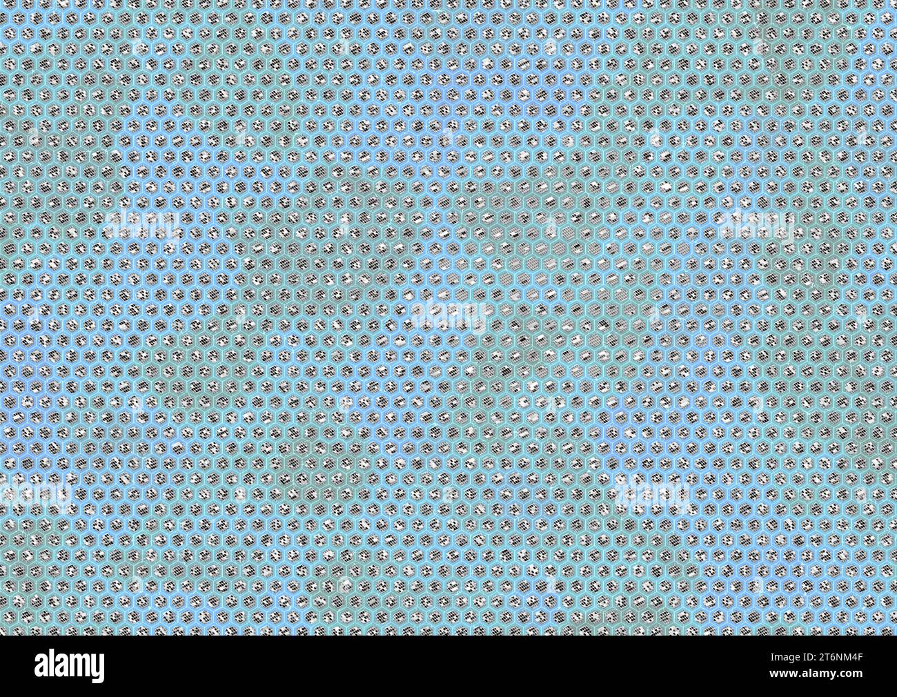 contemporary hexagonal pattern featuring gray scale checkered cells ...