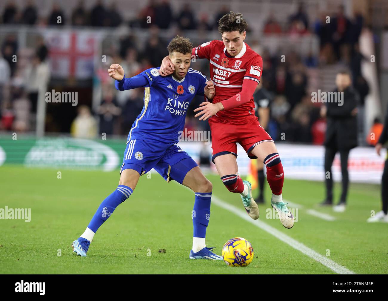 Hayden Hackney of Middlesbrough in action with Kasey McAteer of ...