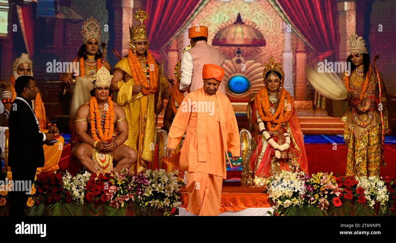 AYODHYA, INDIA – NOVEMBER 11: Uttar Pradesh Governor Anandiben Patel ...